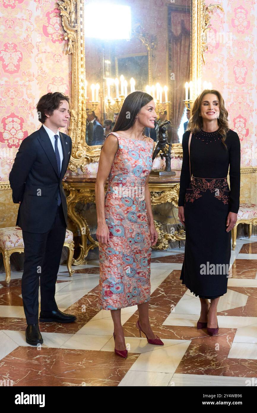 Queen Letizia of Spain, Queen Rania of Jordan, Prince Hashem of Jordan ...