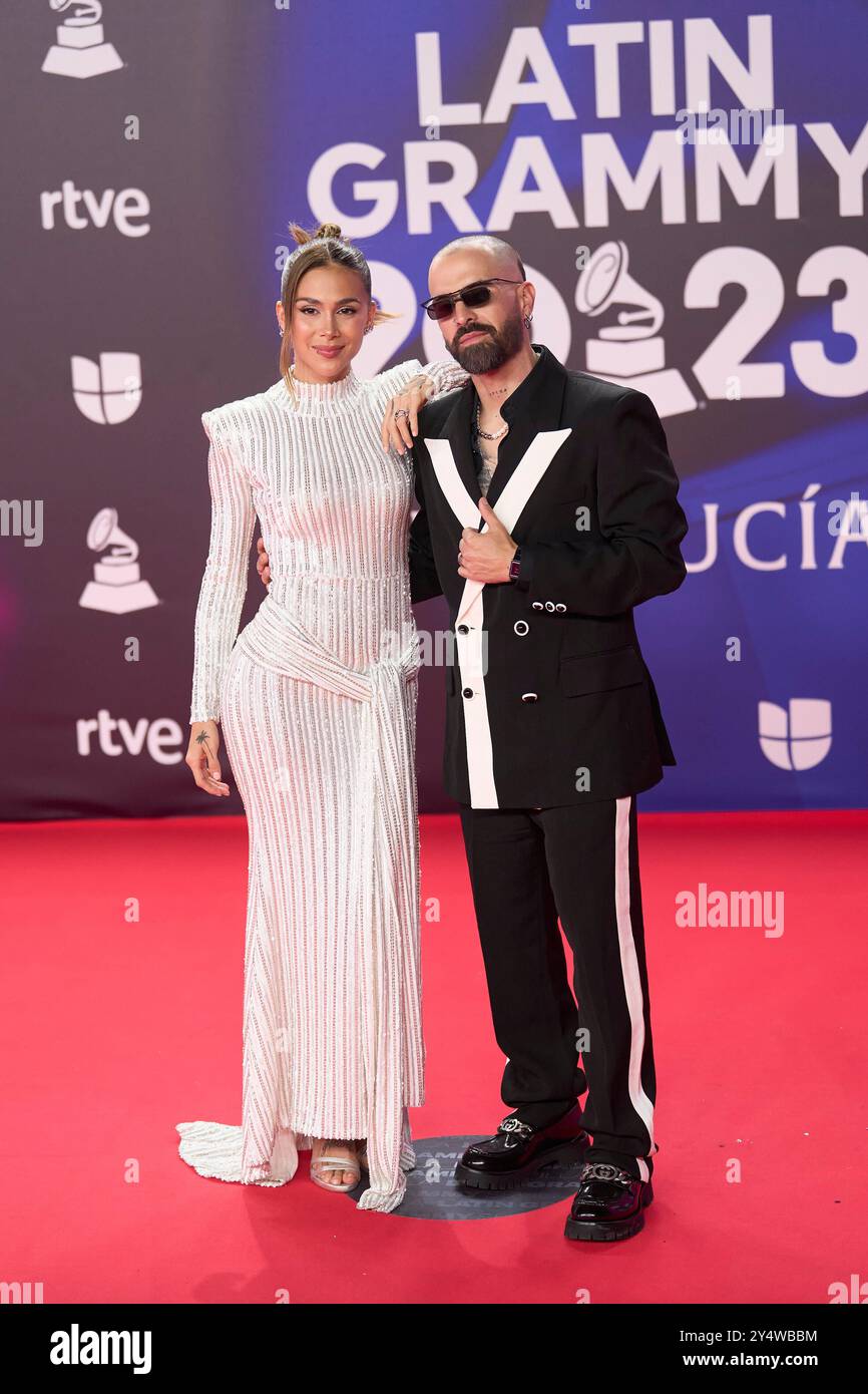 Greeicy Rendon, Mike Bahía attends the red carpet during the 24th ...