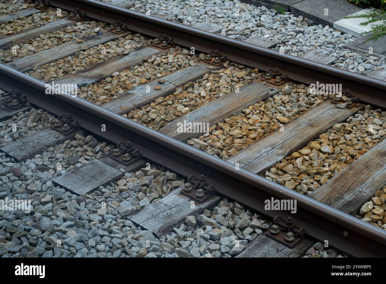 Wood train tracks hi-res stock photography and images - Alamy