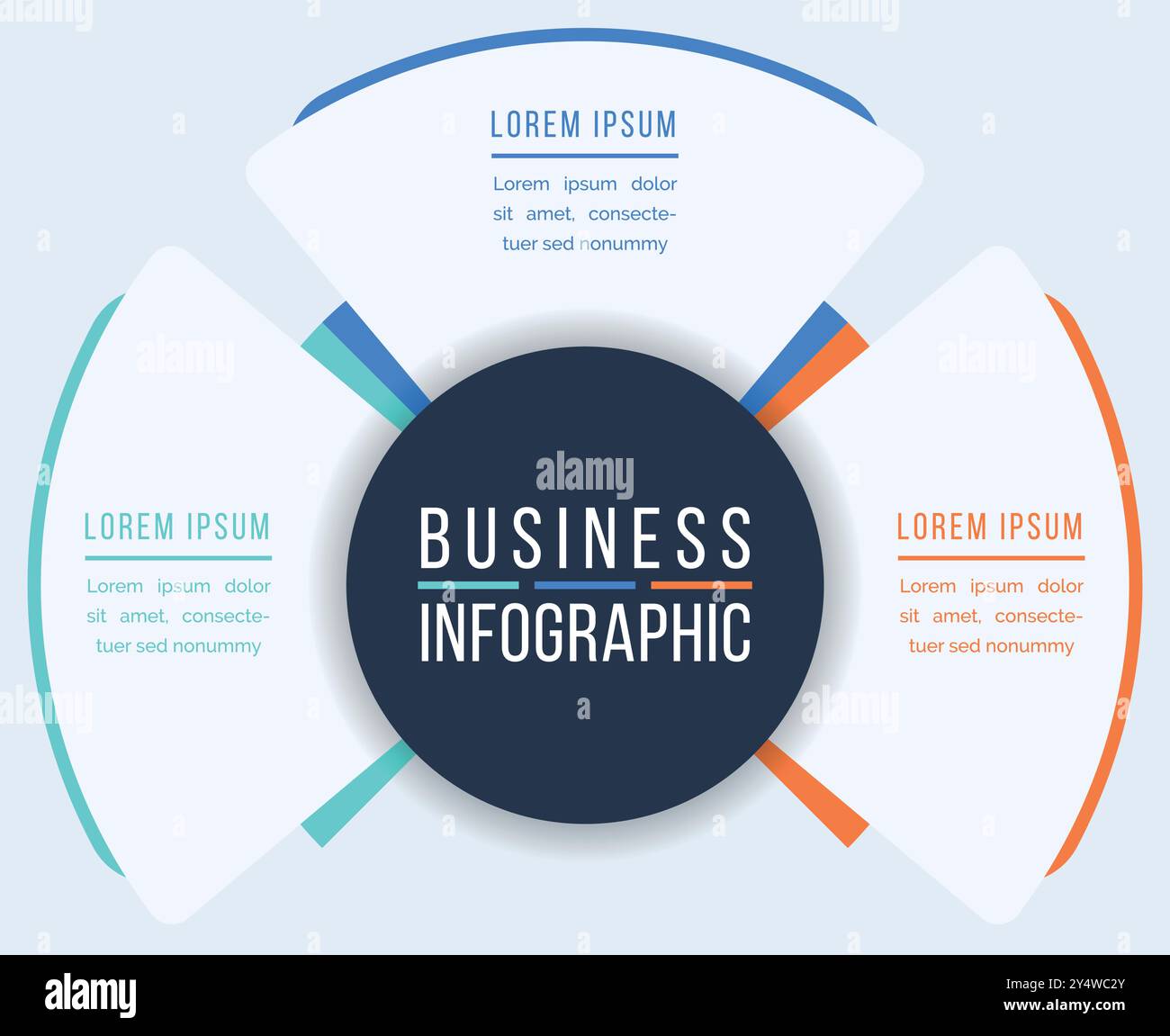 Business Infographic design 3 steps, objects, elements or options ...