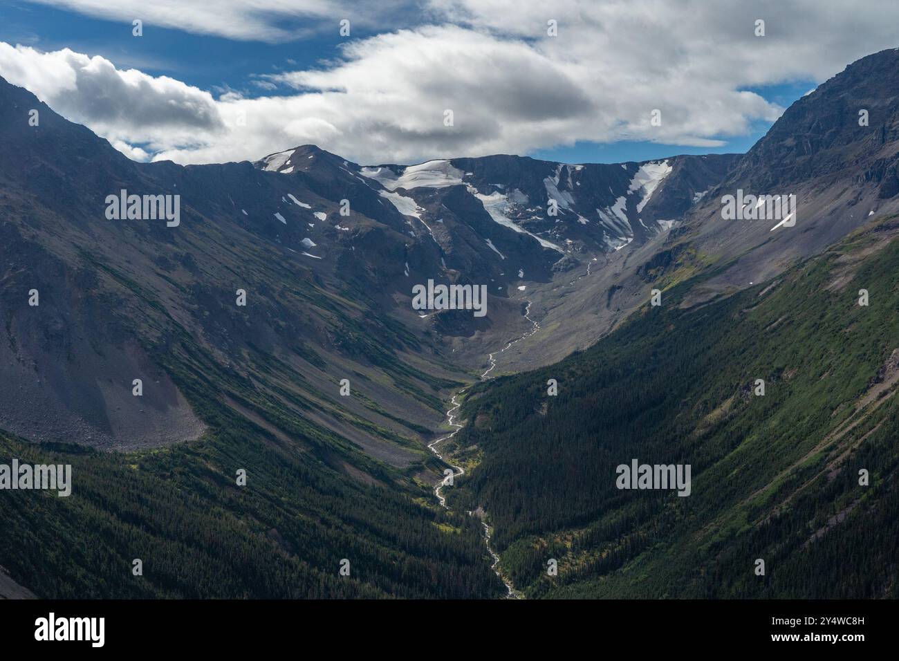 Sub-alpine valley with a Receding Glacier in Canada Stock Photo - Alamy