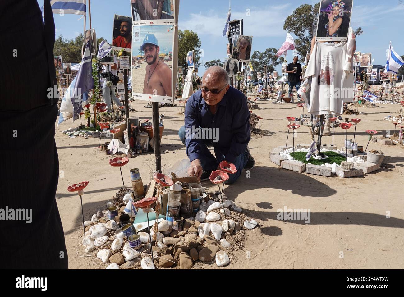 Kibbutz Reim, Israel. 19th Sep, 2024. As the one year commemoration of ...