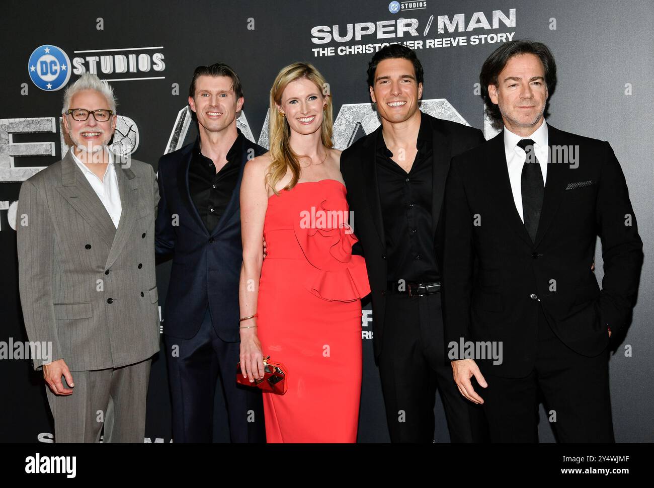 James Gunn, left, Matthew Reeve, Alexandra Reeve Givens, Will Reeve and ...