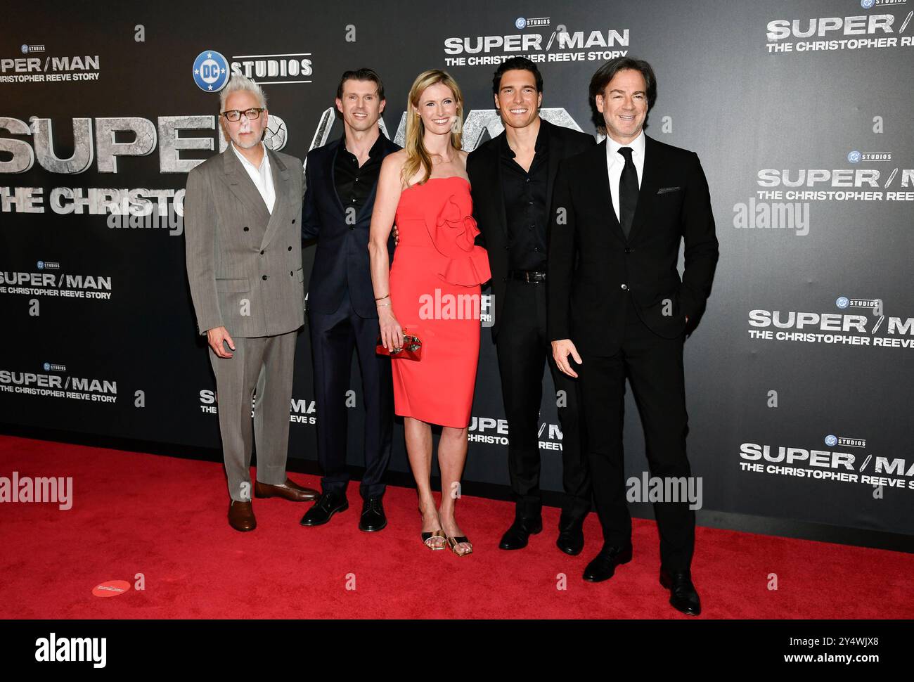 James Gunn, left, Matthew Reeve, Alexandra Reeve Givens, Will Reeve and ...