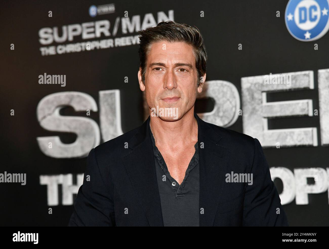 David Muir attends the premiere of "Super/Man: The Christopher Reeve ...