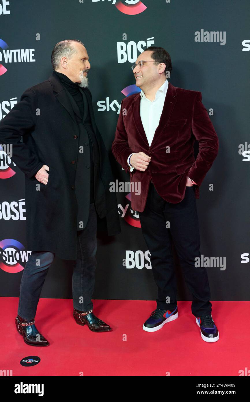 Monty Sarhan, MIguel Bose attends 'Bose' Premiere at Domo 360 on March ...
