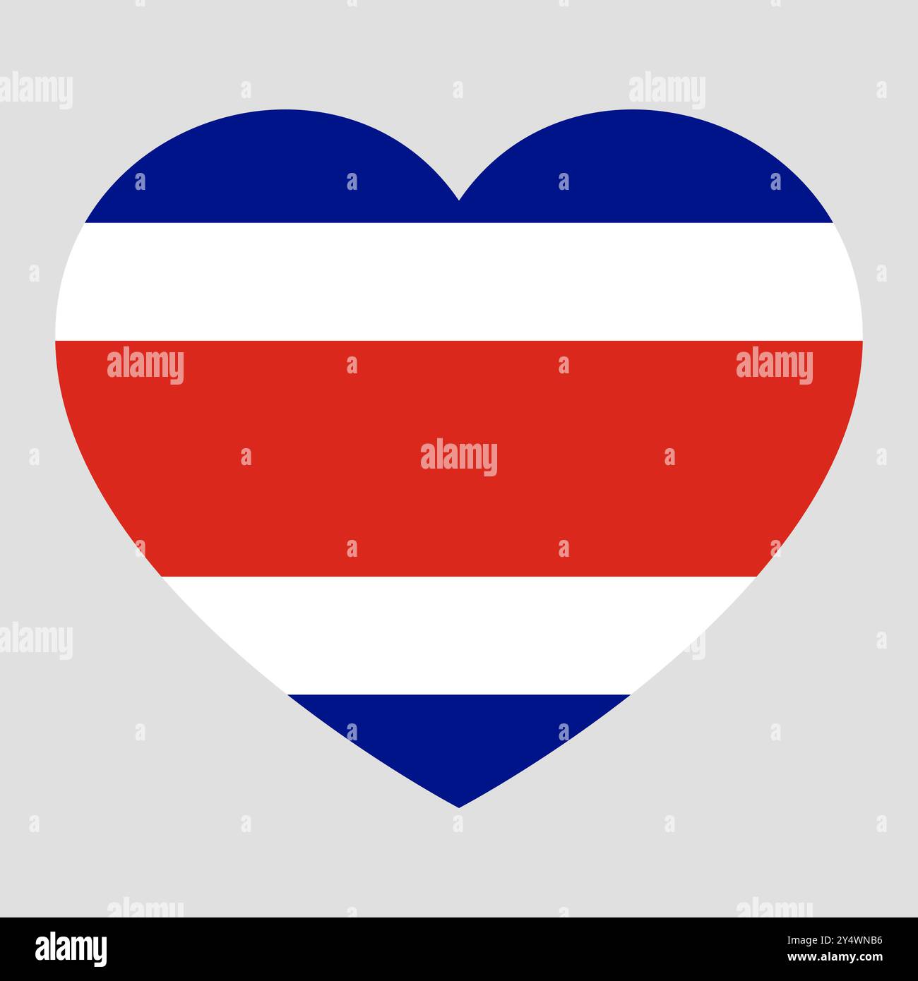 flag of Costa Rica in form of heart symbol of love Stock Vector Image ...