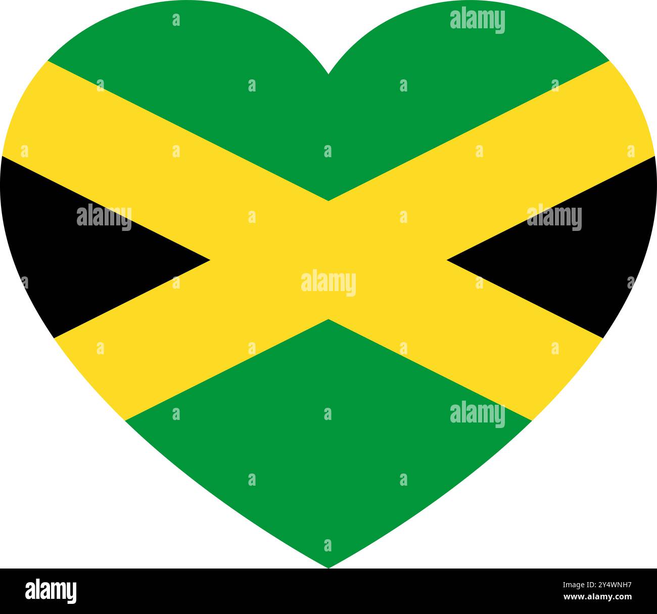 flag of Jamaica in form of heart symbol of love Stock Vector Image ...