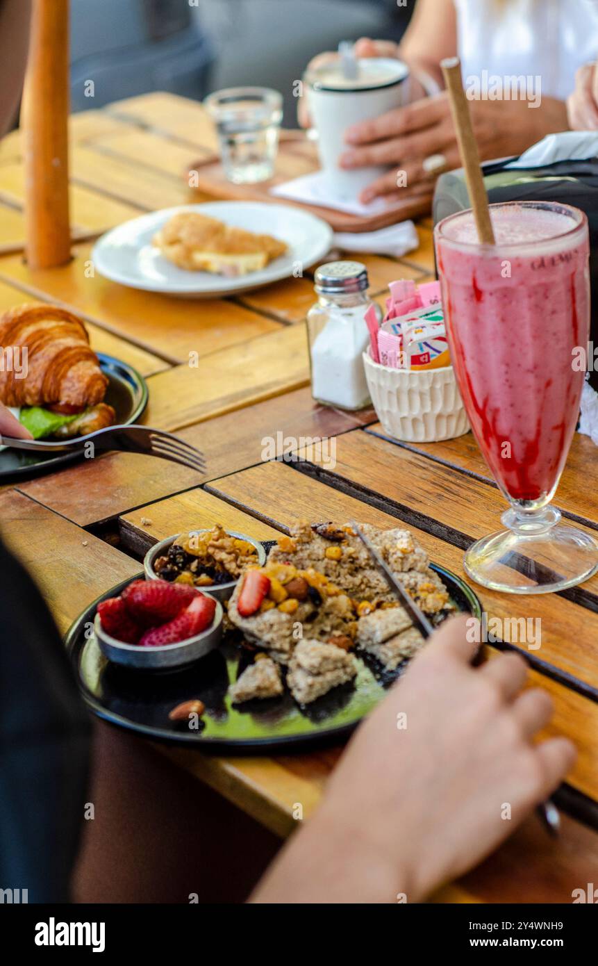 Traditional cafeteria for breakfast and snack in close-up food ...