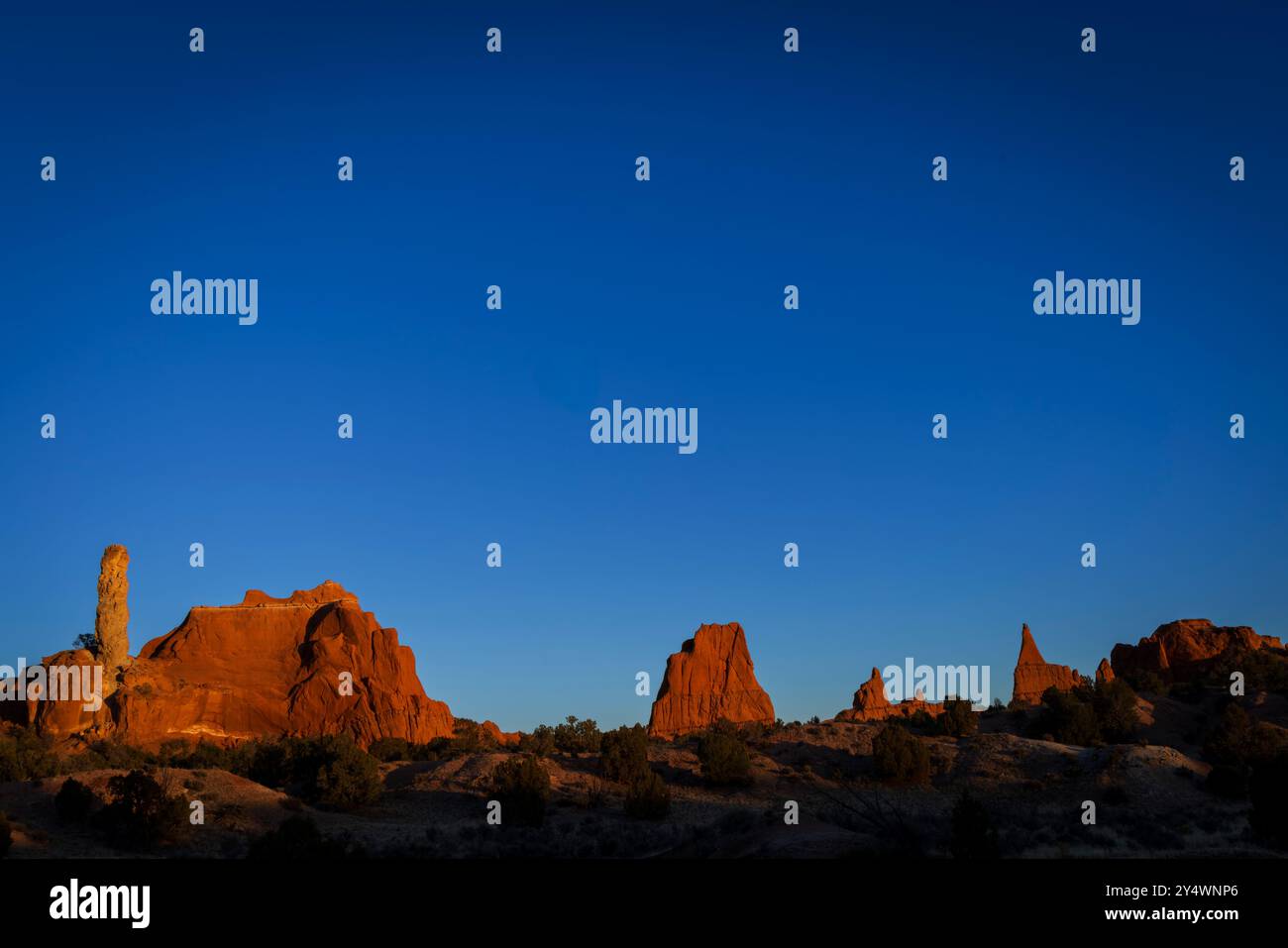Rock formations at sunset in Kodachrome Basin State Park, Utah Stock ...