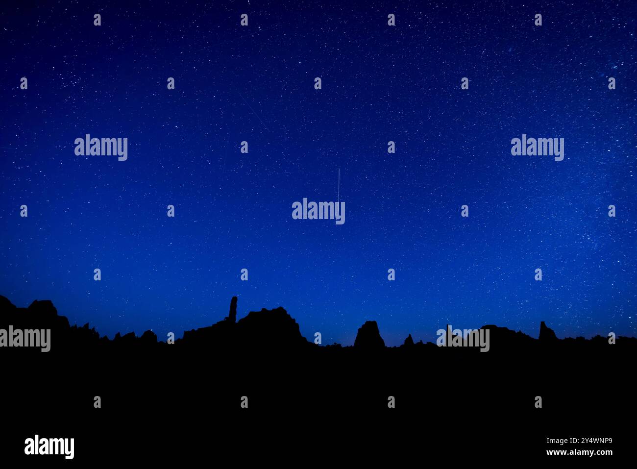 Rock formations under stars in Kodachrome Basin State Park, Utah Stock ...