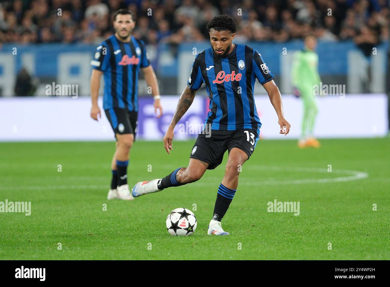 Ederson of Atalanta BC 1907 carries the ball during the UEFA Champions ...