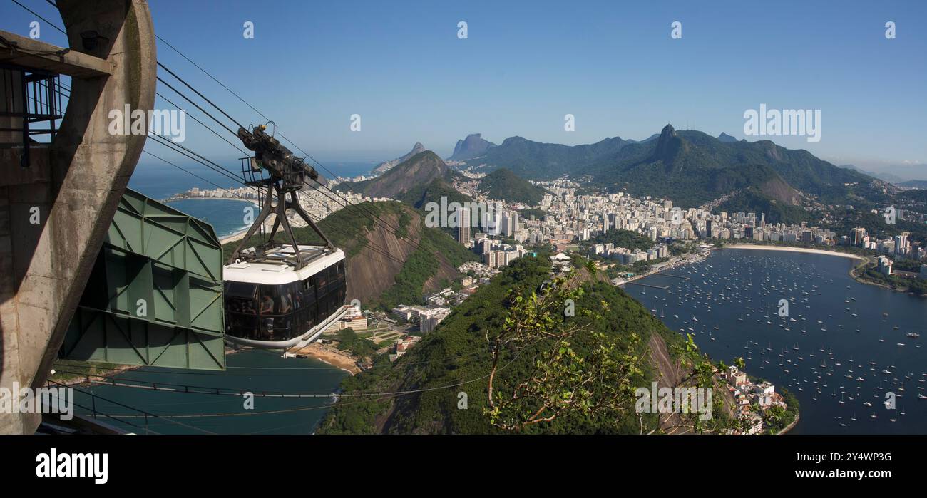 Rio de janeiro Brazil. 24.05.22. Sugarloaf Mountain Cable Car. View of ...