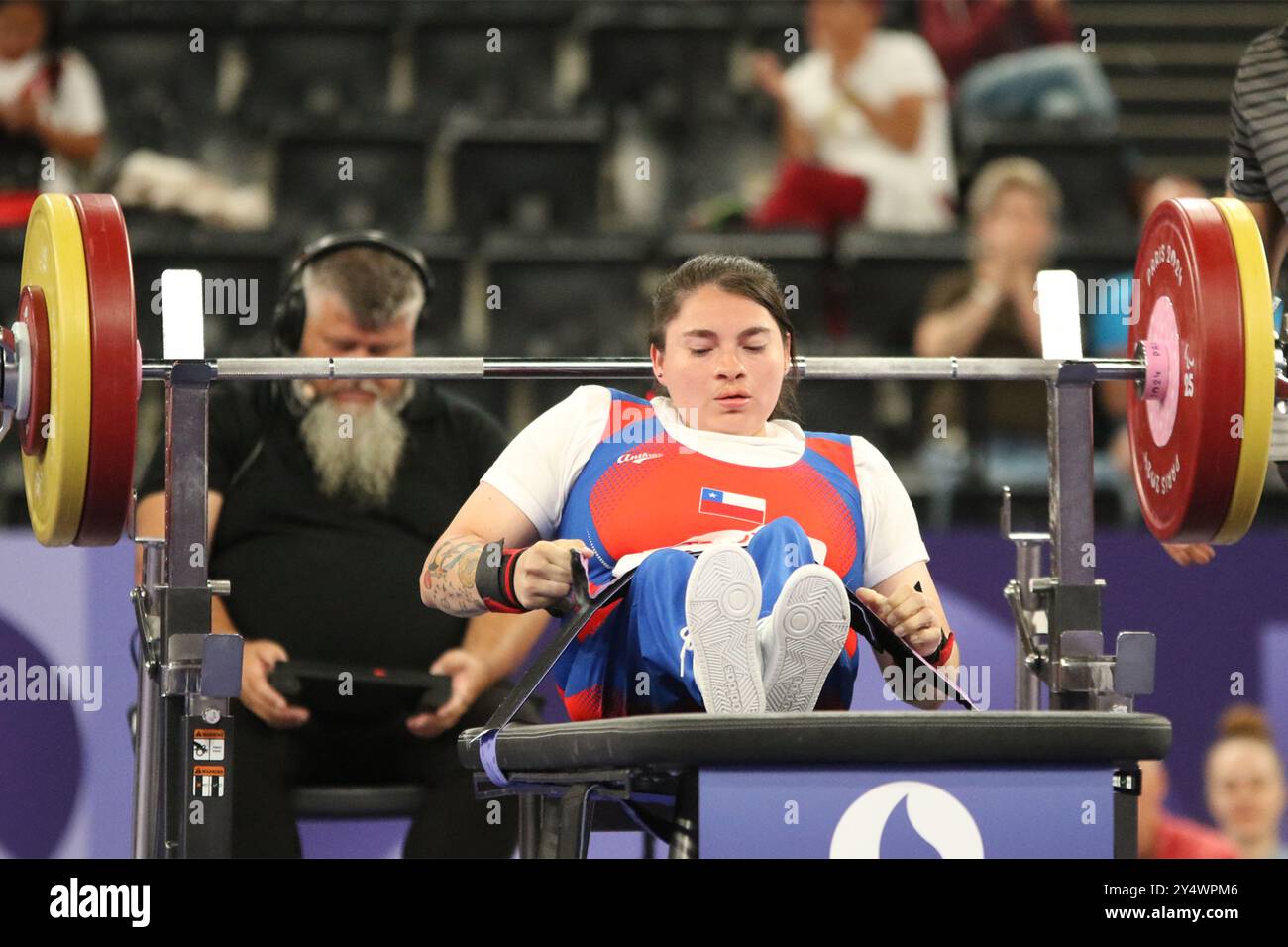 Camila CAMPOS of Chile in the Para Powerlifting Women's up to 50kg ...