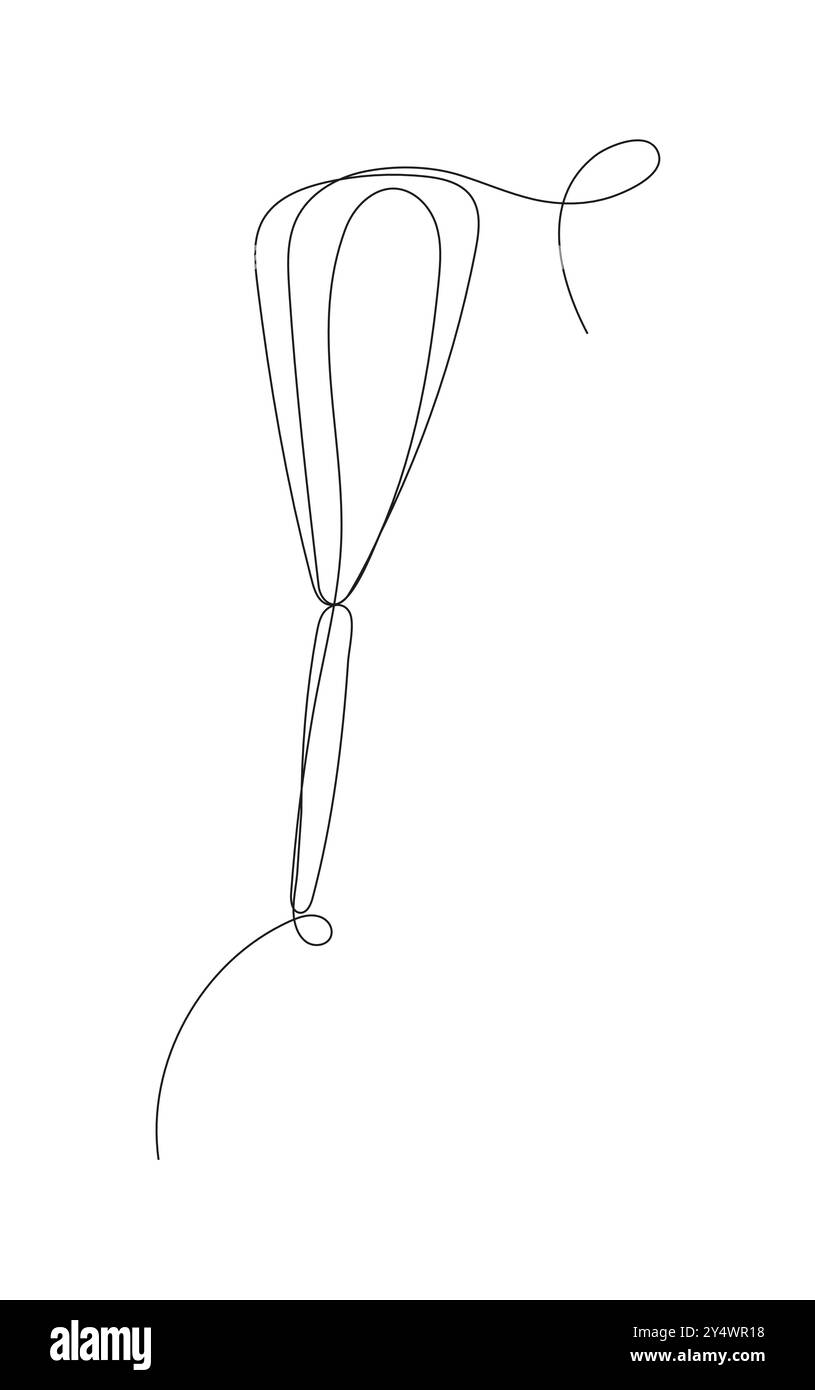 line art drawing of a kitchen whisk used for whipping cream. This ...