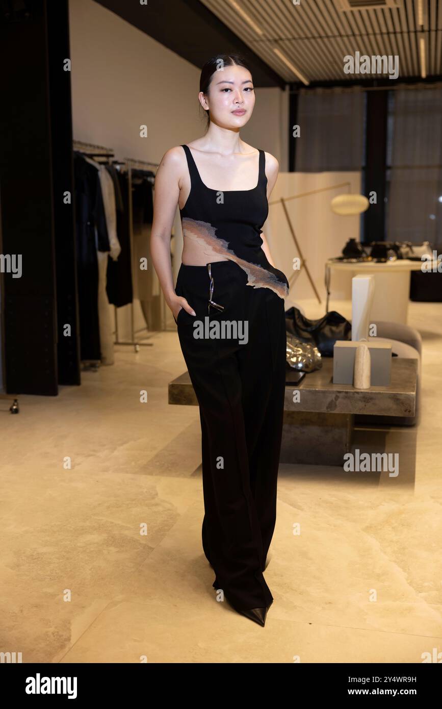 Singapore designer Grace Ling poses in her showroom where she displays ...