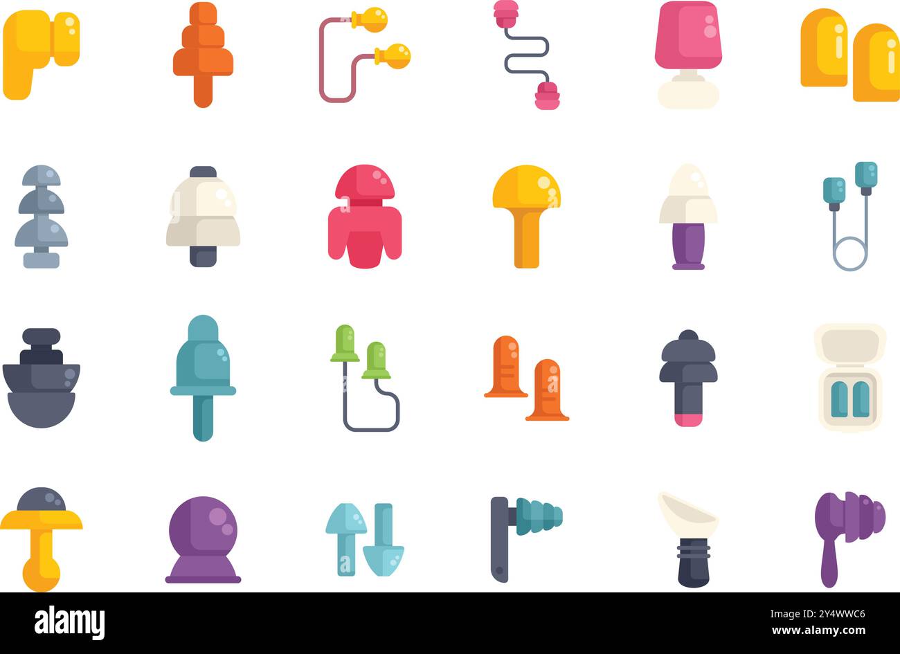 Various types of earplugs are depicted, showcasing different designs ... Various types of earplugs are depicted, showcasing different designs ...