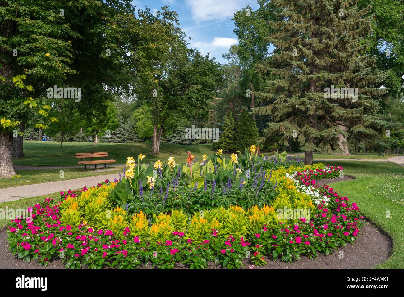 The flower gardens at Kildonan Park, Winnipeg, Manitoba, Canada Stock ...