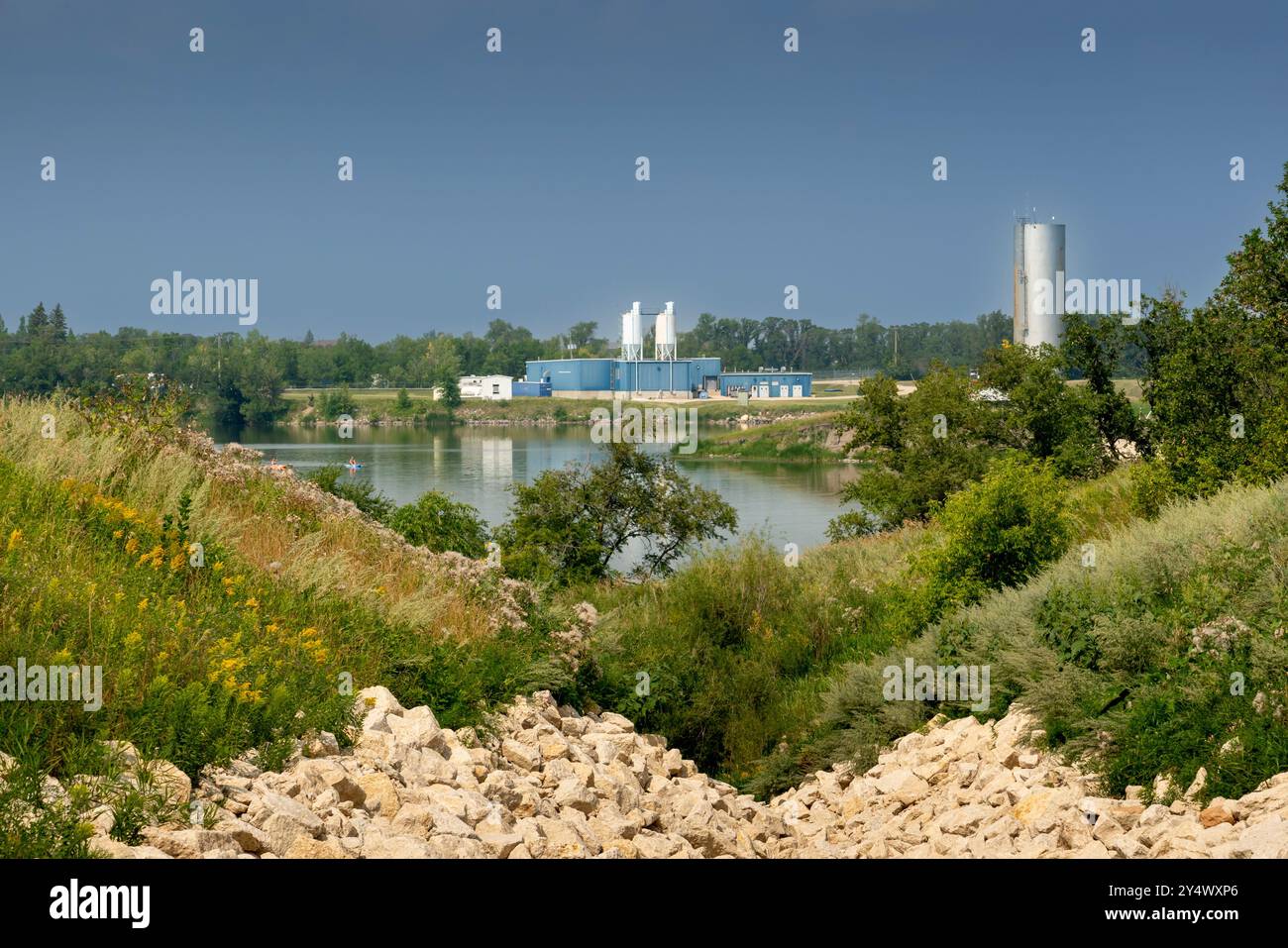 The water treatment and control facility on Lake Minnewasta, Morden ...