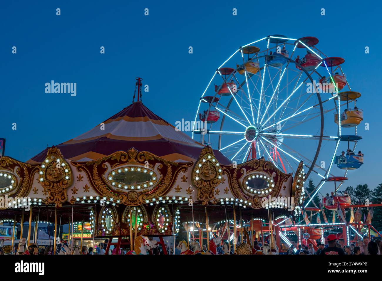 The Wonder Shows midway at the Harvest Festival, Winkler, Manitoba ...