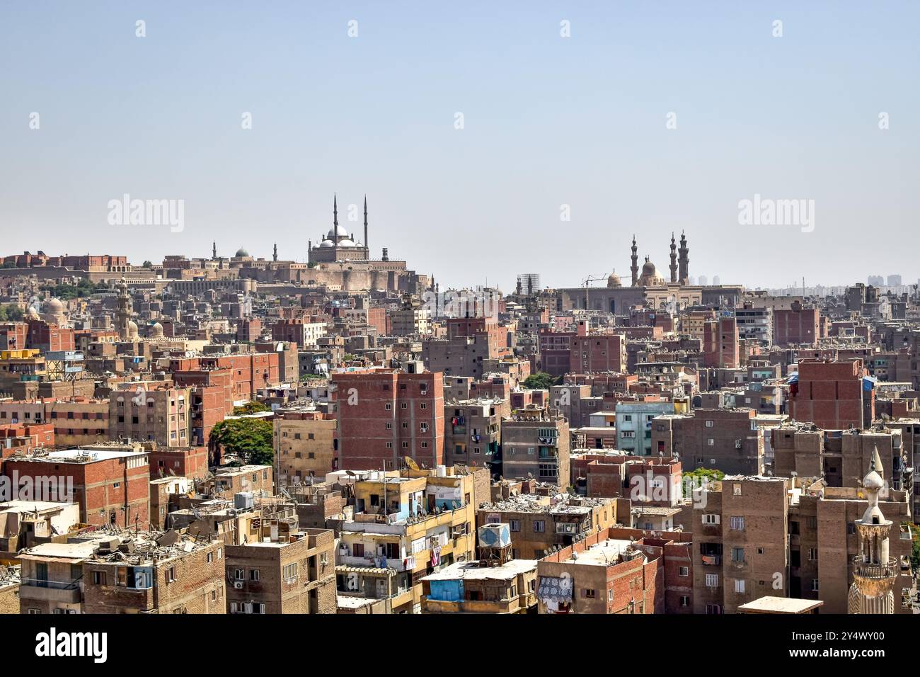 view of old buildings in cairo mesir angle from above in the daytime ...
