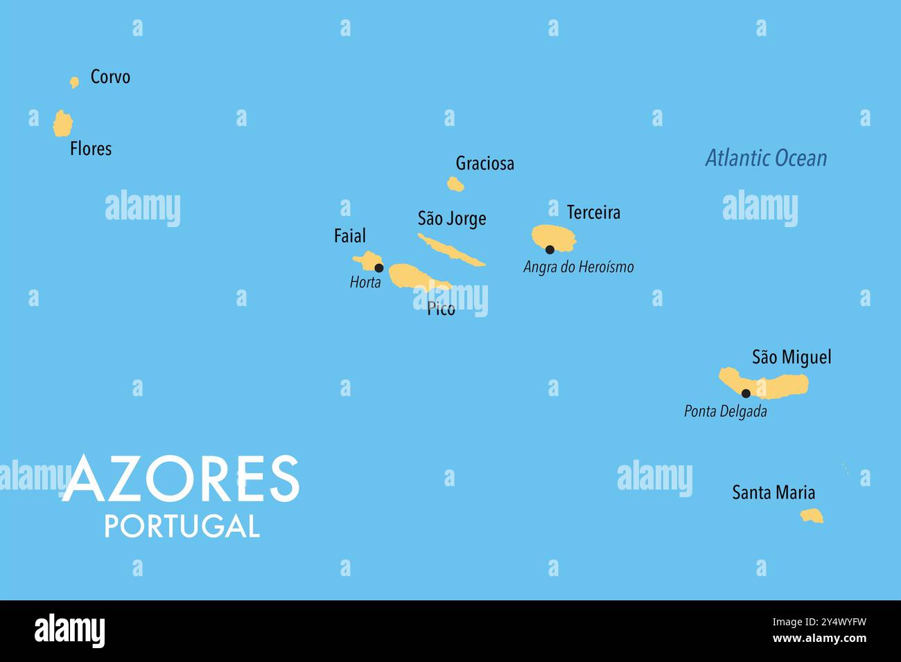 Sao miguel map hi-res stock photography and images - Alamy