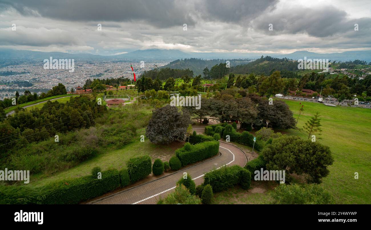 Ambato, Tungurahua / Ecuador - January 7 2024: Panaromic view of the ...