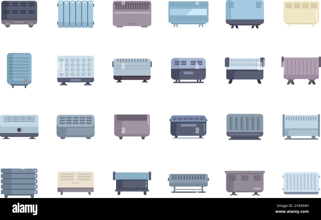 Collection of different heaters for heating home providing warmth in ...