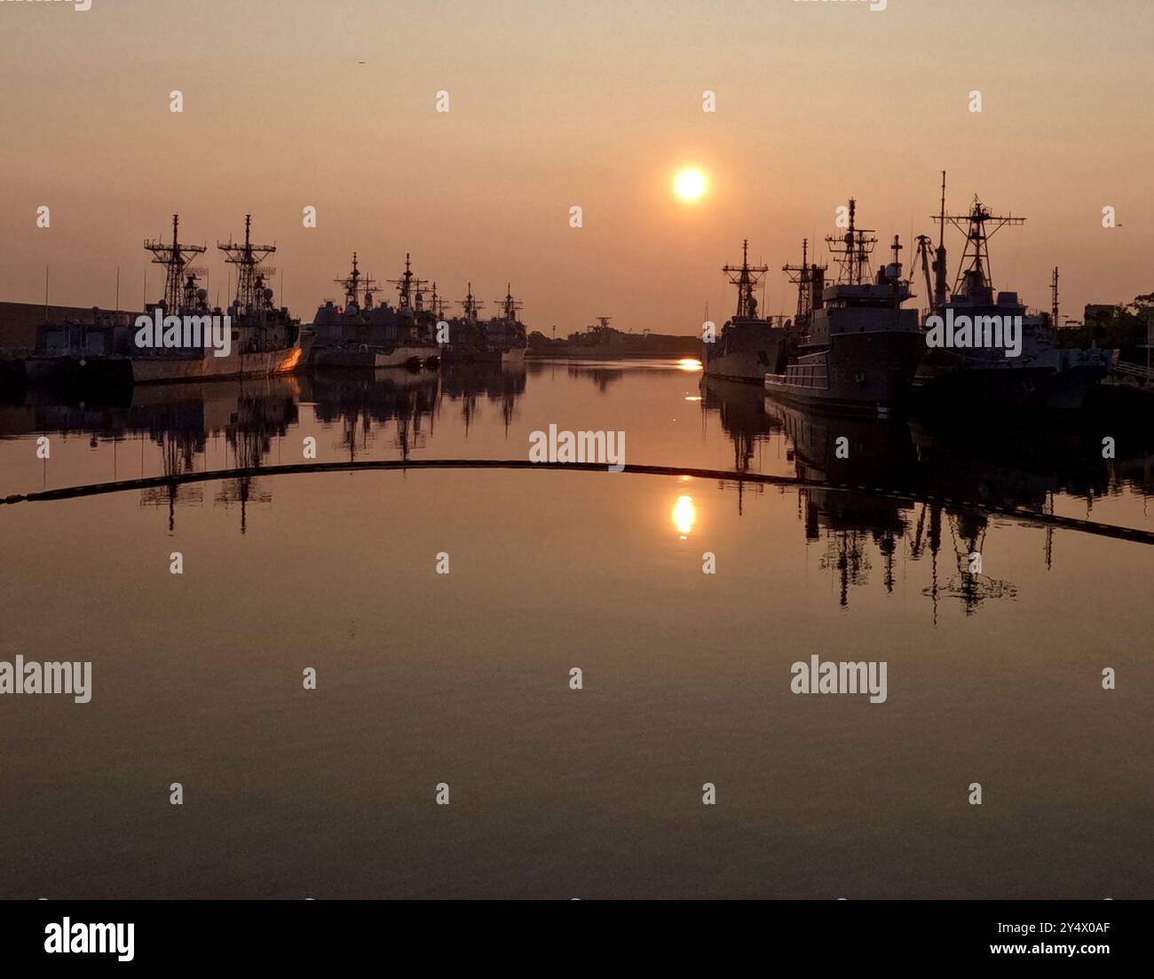 Ships in the basin at the Naval Inactive Ship Maintenance Facility ...