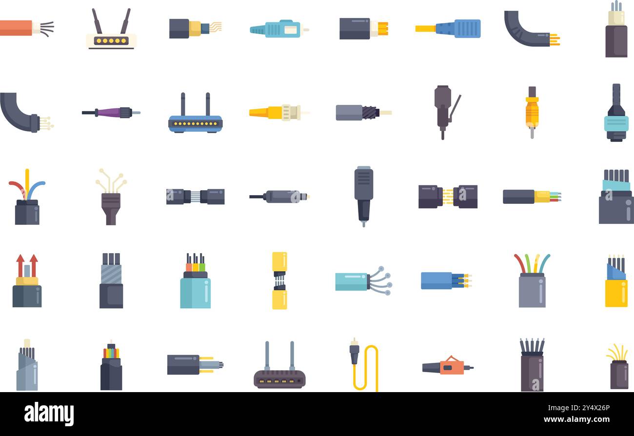 Various fiber optic cables hi-res stock photography and images - Alamy