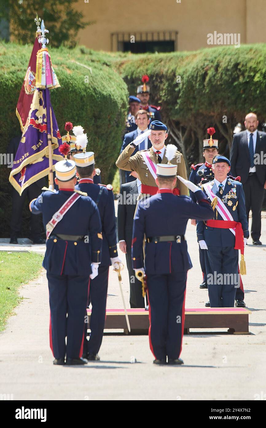 King Felipe VI of Spain attends Act of Swearing in at the Royal Guard ...