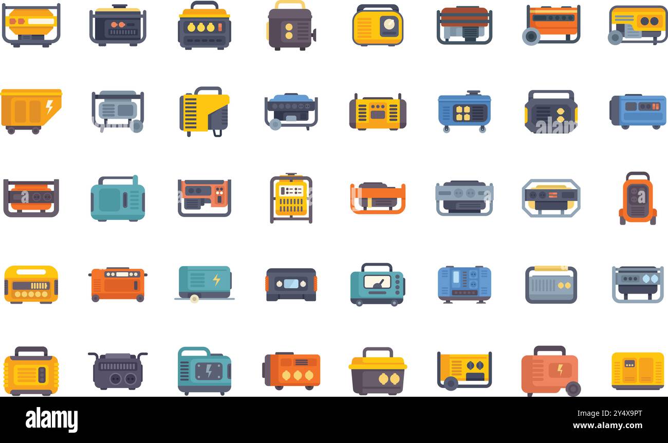 Portable generator set providing power supply for different purposes ...