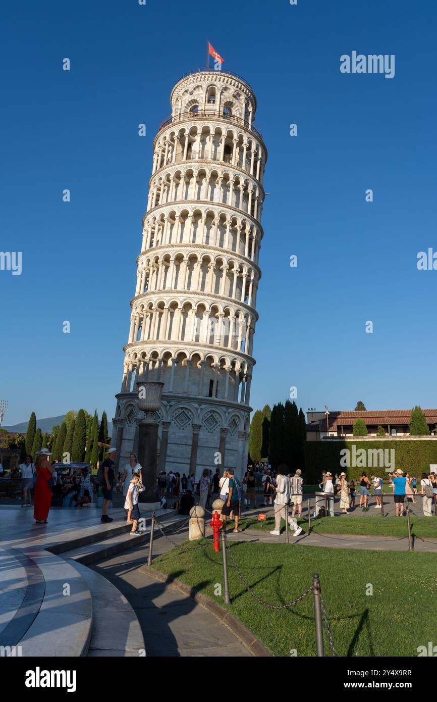 People visiting Leaning Tower of Pisa in Italy Stock Photo - Alamy