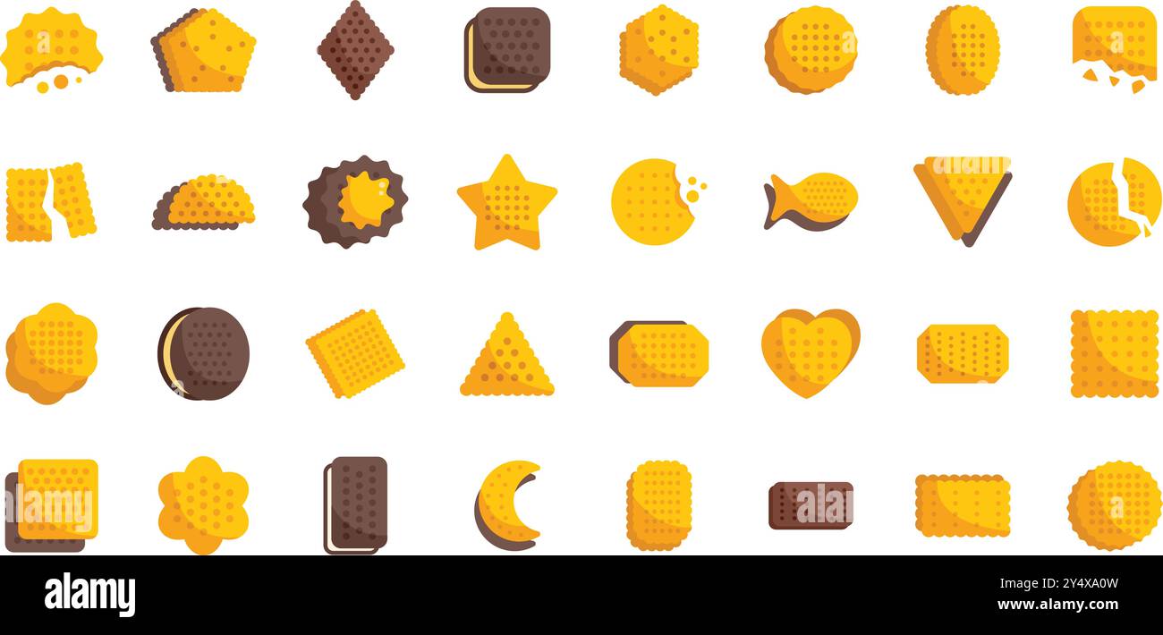 Variety of delicious cookies and biscuits are presented, showcasing ...