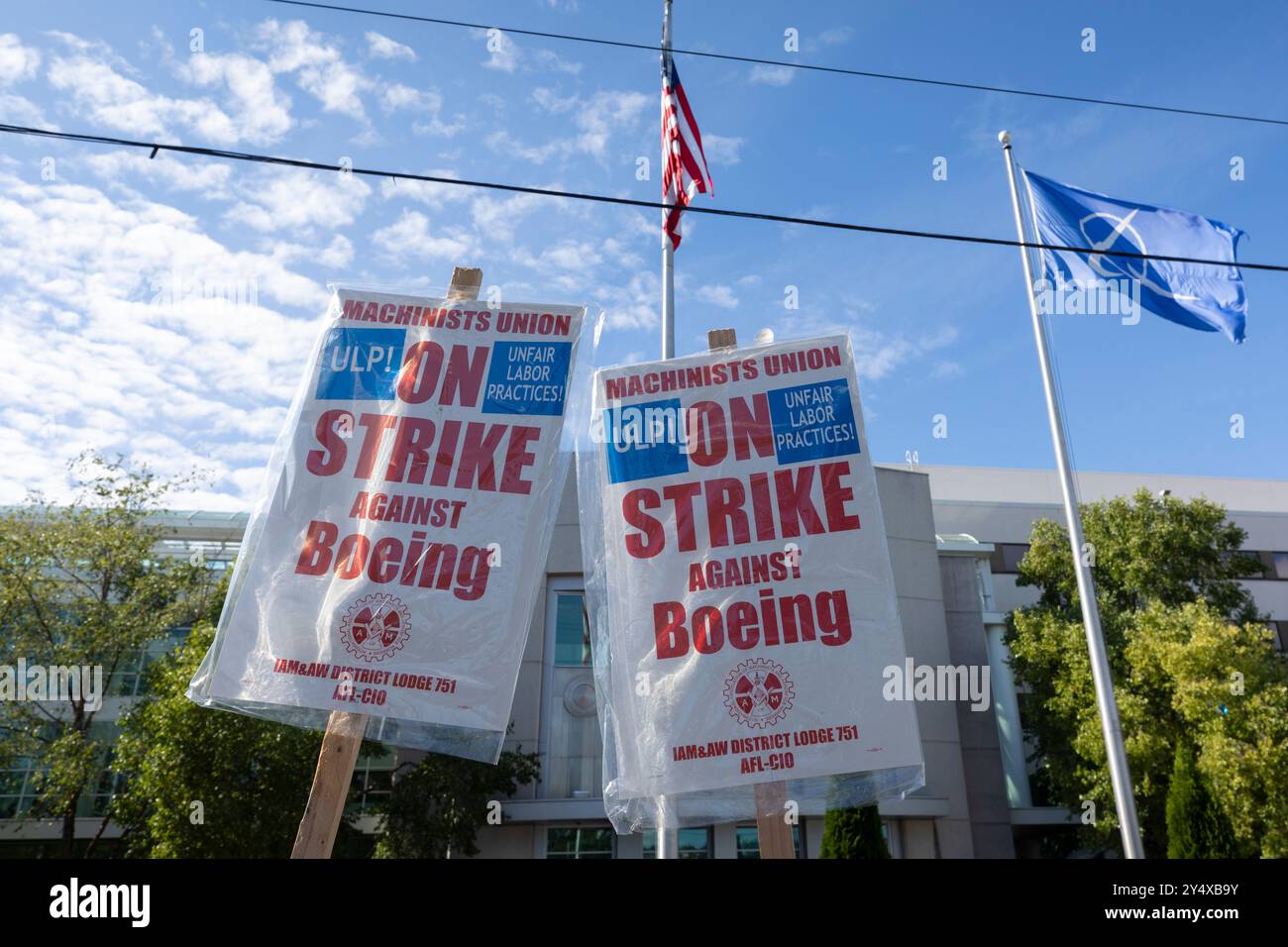 Seattle, Washington, USA. 19th September, 2024. Boeing factory workers ...