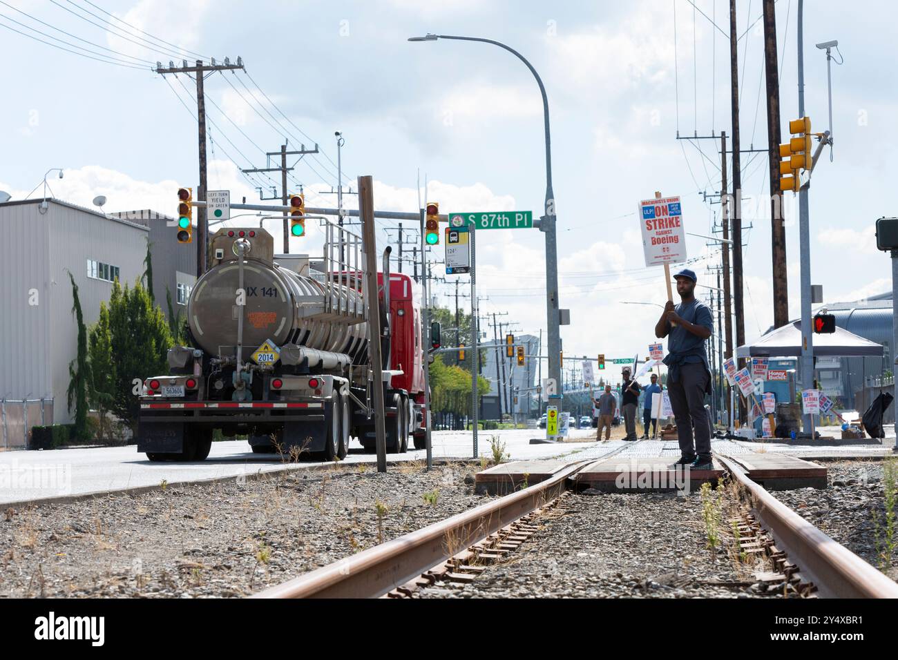 Seattle, Washington, USA. 19th September, 2024. Boeing factory workers ...