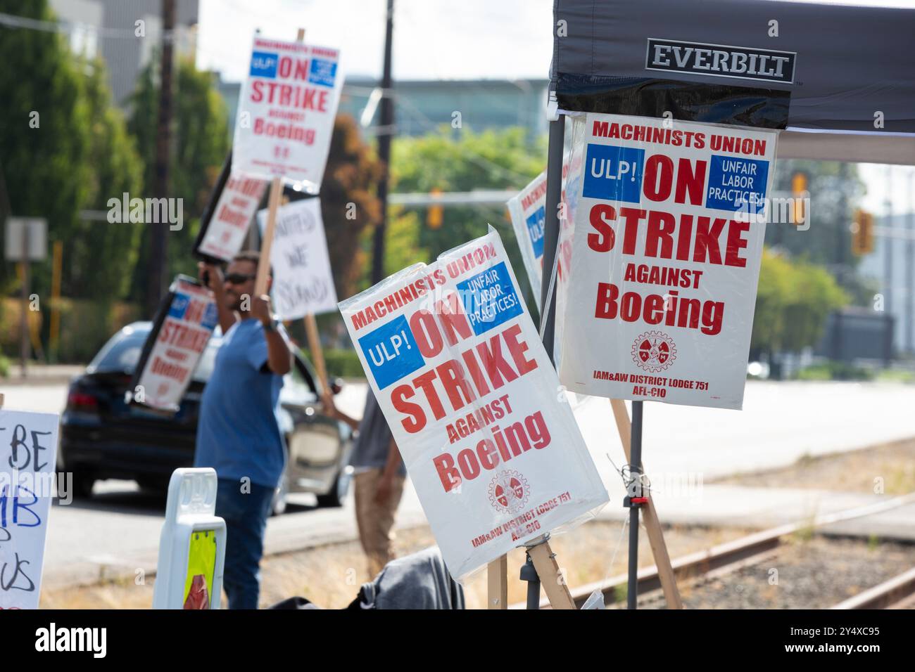 Seattle, Washington, USA. 19th September, 2024. Boeing factory workers ...