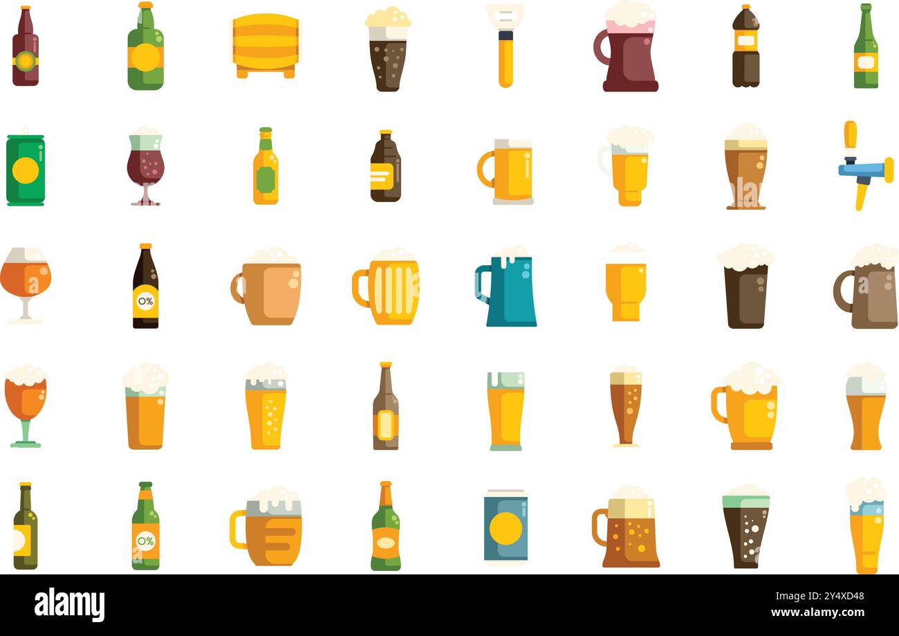 Collection beer cans from Stock Vector Images - Alamy