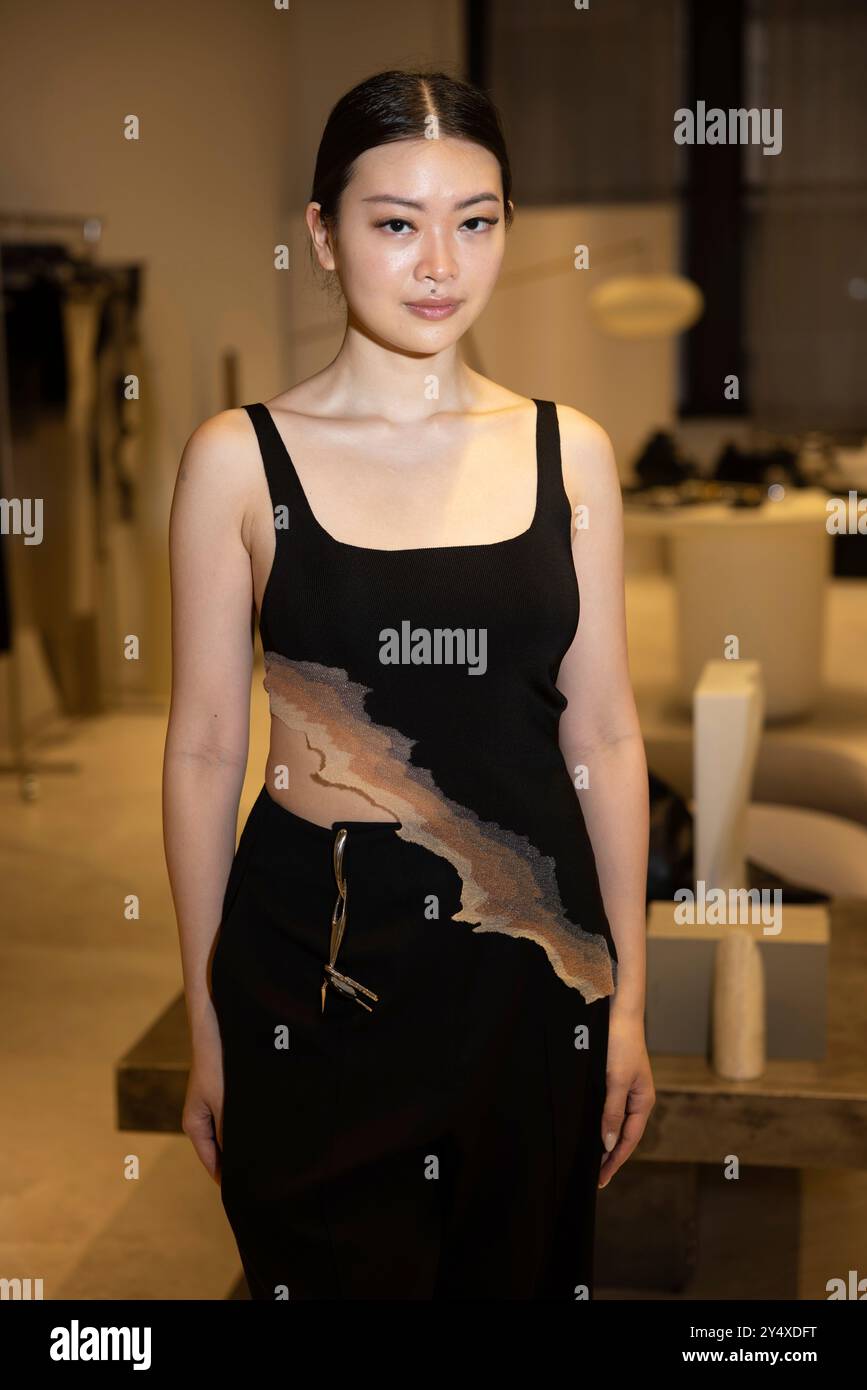 Singapore designer Grace Ling poses in her showroom where she displays ...