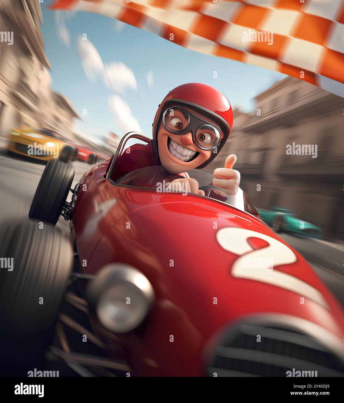 Race Car Driver Cartoon