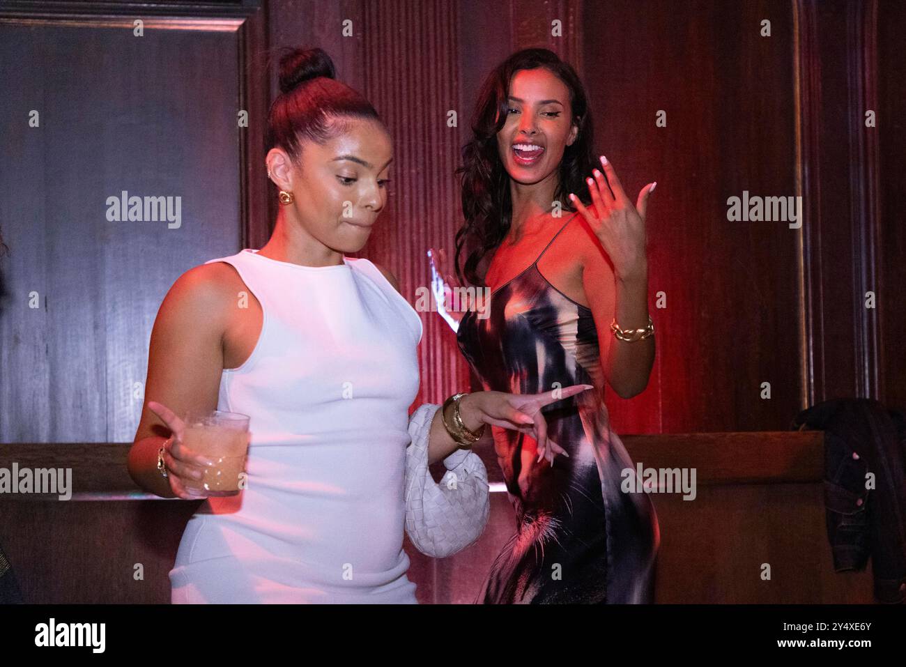 EDITORIAL USE ONLY Maya Jama at Harry Pinero and Yung Filly's unveiling ...