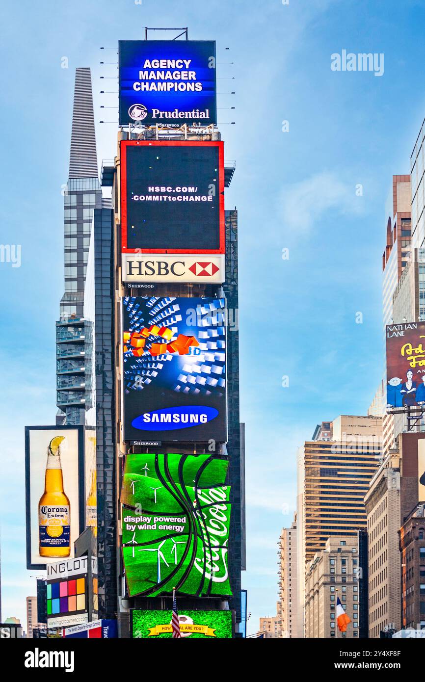 New York, USA - July 7, 2010: Times Square, featured with Broadway ...