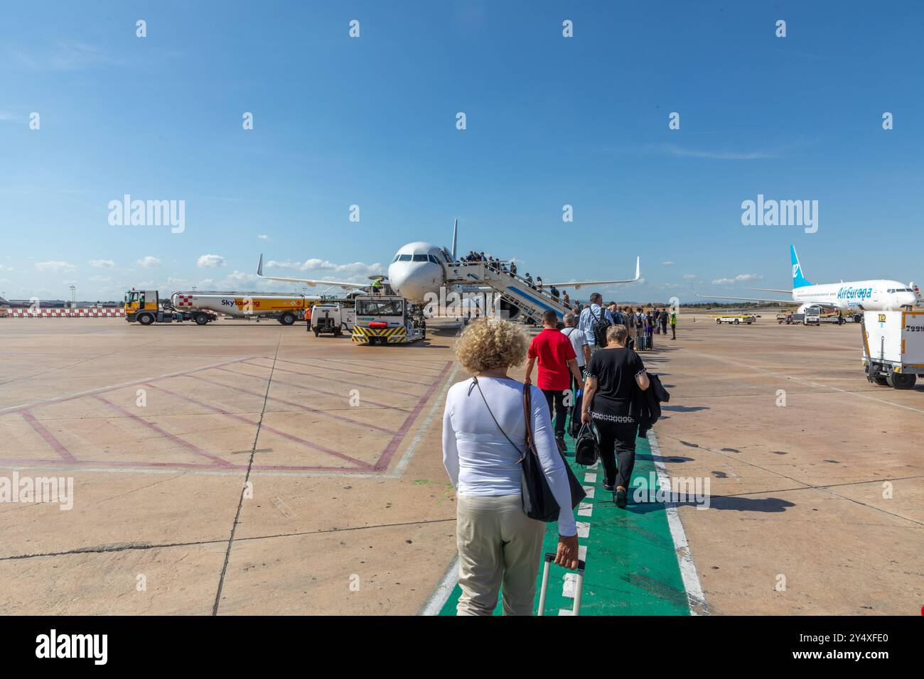 Valencia, Spain - September 17, 2024: Lufthansa jet ready for boarding ...