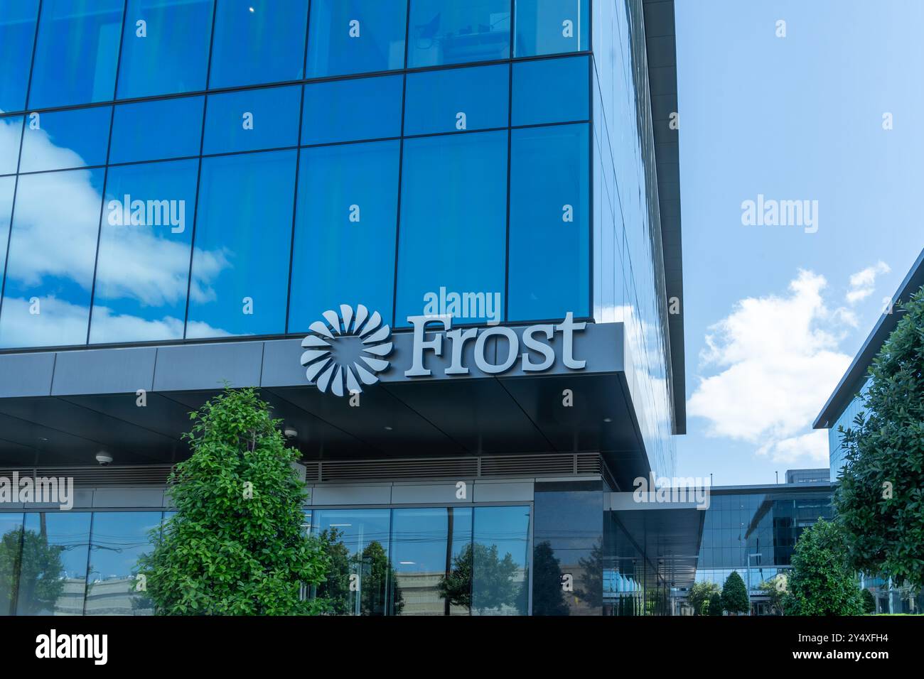 Frost Bank logo sign on the building at one of their branches in ...