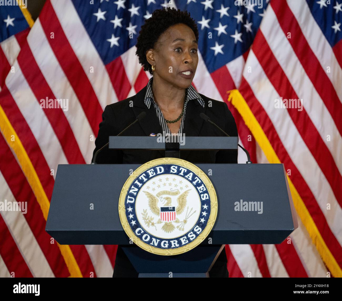 Washington, United States. 18th Sep, 2024. Margot Lee Shetterly, author ...