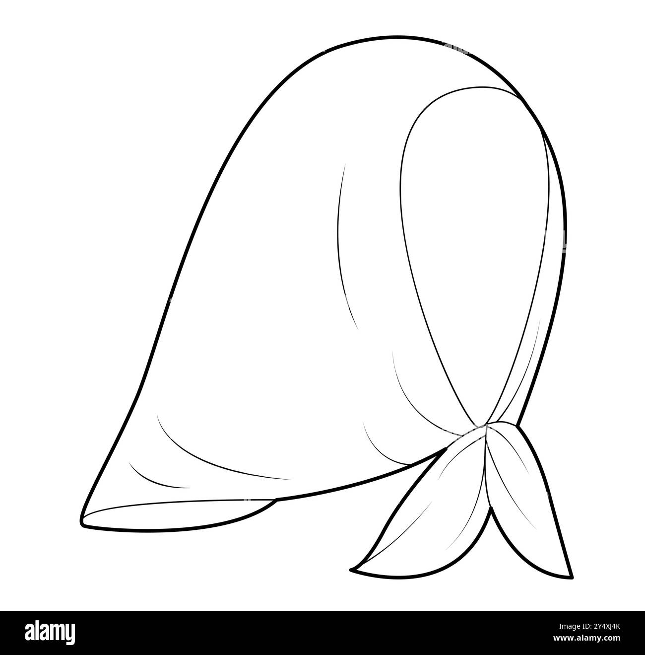 Padded Headscarf Hat with tie knot. Head Fashion accessory cap clothing ...