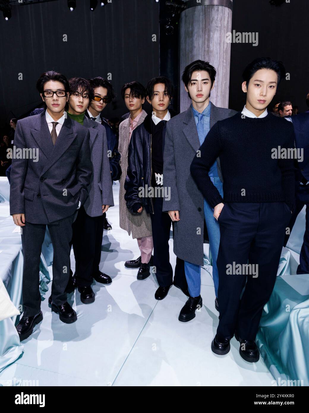 Milan, Italien. 19th Sep, 2024. ENHYPEN attend PRADA Spring/Summer 2025 ...