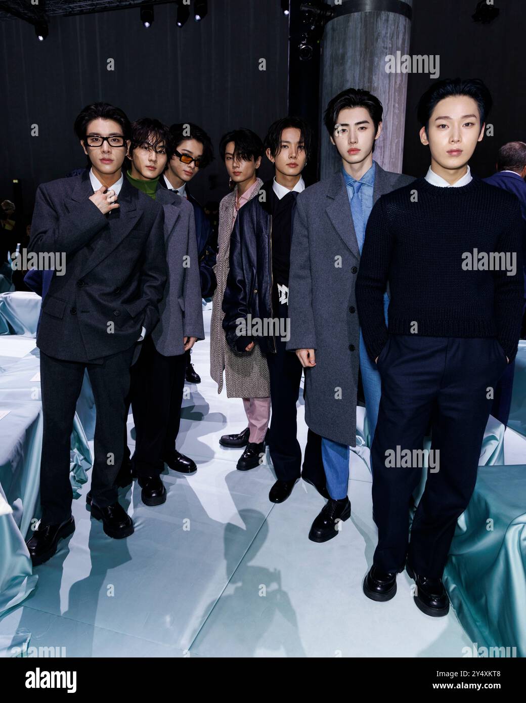 Milan, Italien. 19th Sep, 2024. ENHYPEN attend PRADA Spring/Summer 2025 ...