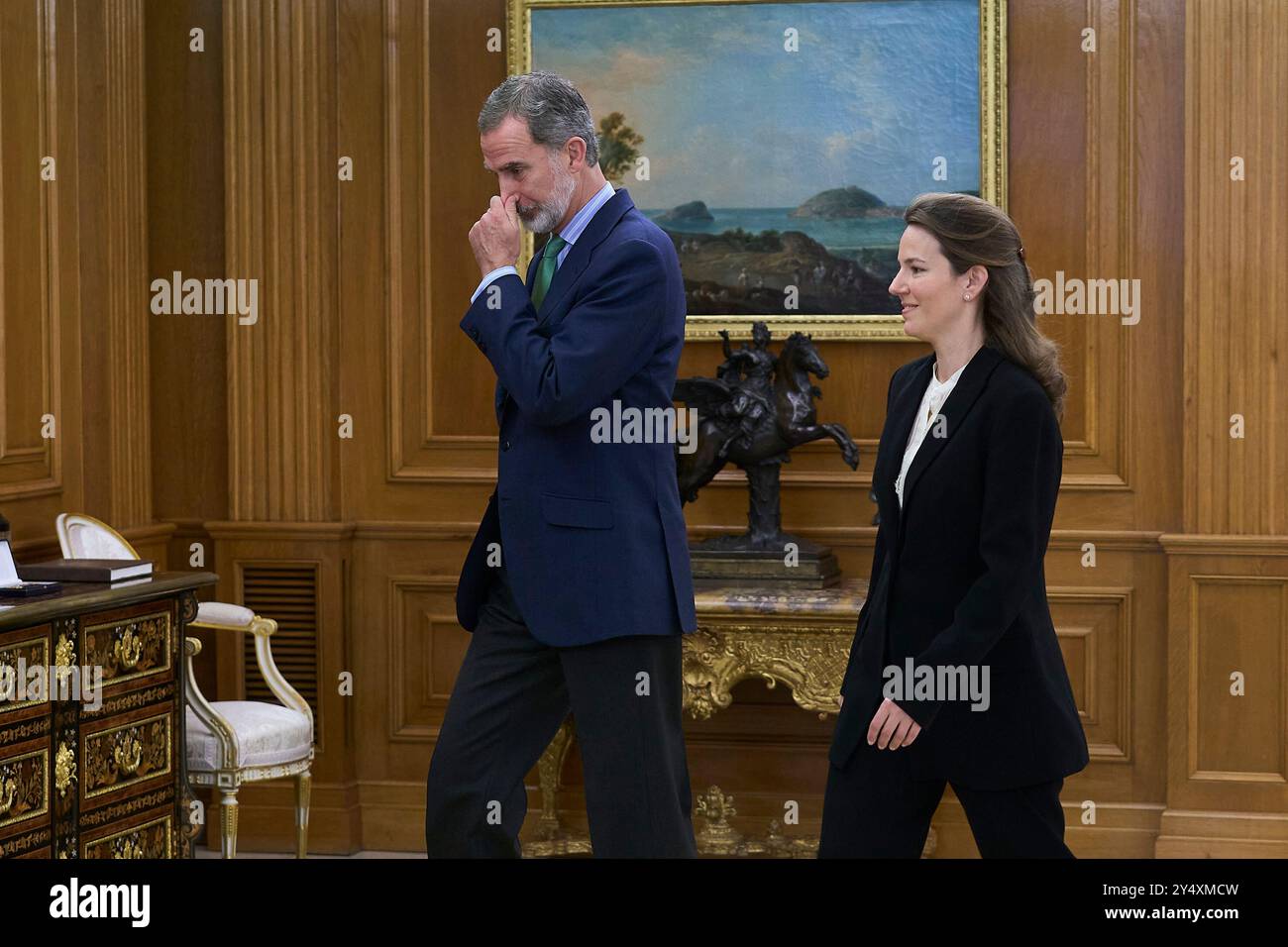 King Felipe VI of Spain attends Audience with Mrs. Maria Cristina de ...