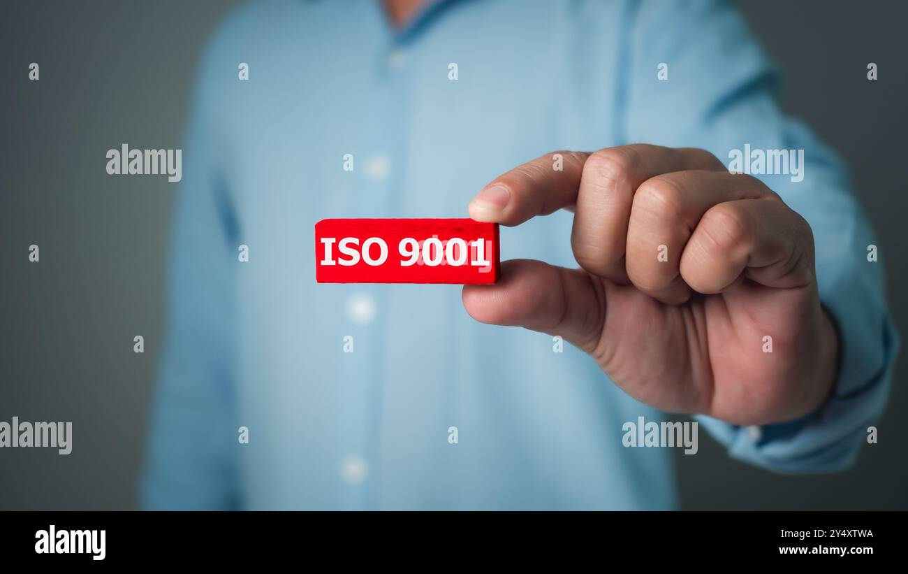 ISO 9001 Standard certification standardisation quality control concept ...